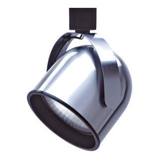 Low Voltage Track Head In Brushed Steel - Transitional - Track Heads ...