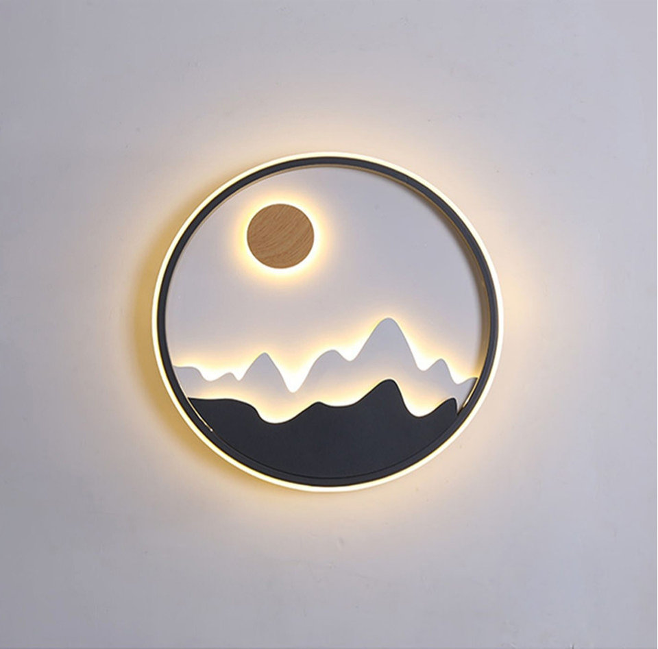 Modern Round Outdoor Aluminum Wall Lamps For Garden Porch, Courtyard ...