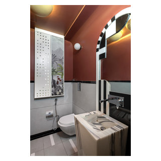 Powder toilet - Contemporary - Powder Room - Delhi - by J+AM Storey | Houzz