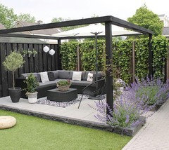 Large square patio design help! | Houzz UK