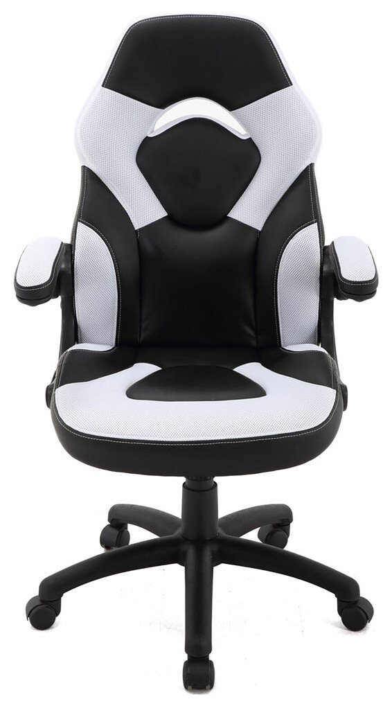 Commando Ergonomic Gaming Chair With Adjustable Gas Lift Seating, Black ...