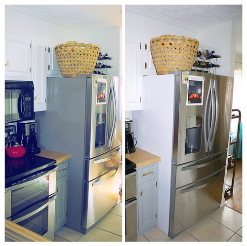 Hiding side of fridge