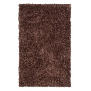 Shag Brown Area Rug SG240E, 9'6" x 13'6" - Contemporary - Area Rugs ...