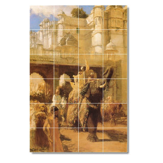 Edwin Weeks Village Painting Ceramic Tile Mural #27, 24" Wide x 36 ...