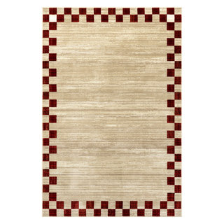 Arvin Olano x RugsUSA Pompeii Checked Border Rug, 2'8"x7'10 ...