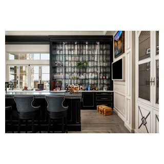 In-Home Bar Built-in Shelving - French Country - Home Bar - Phoenix ...