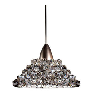 WAC Giselle LED Sconce, Black Ice Crystal, Brushed Nickel - Lighting ...