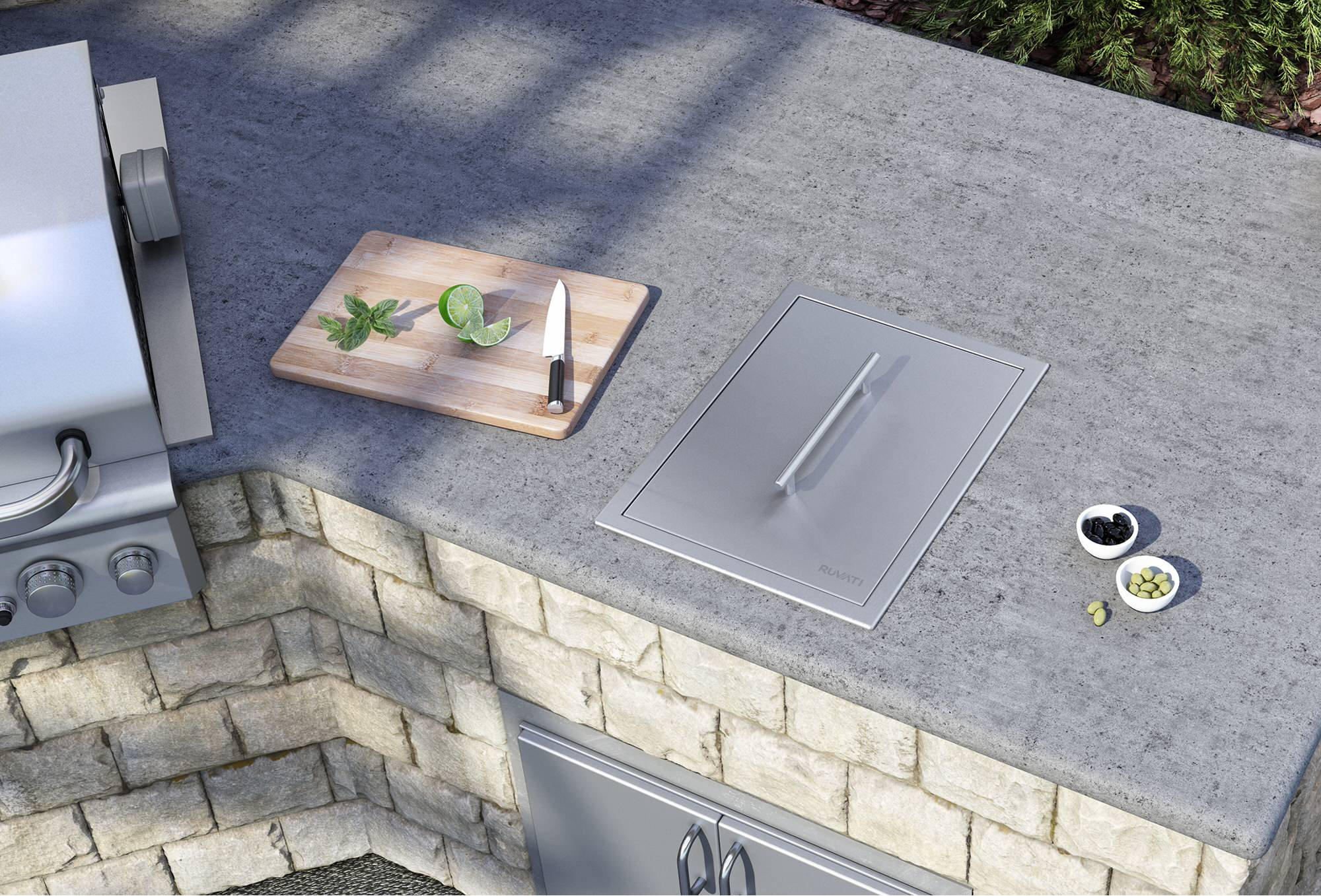 Ruvati RVQ6215 Topmount Insulated Ice Chest Sink Outdoor BBQ Marine ...