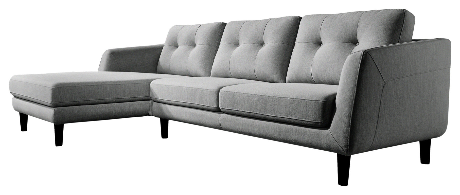 106 Inch Sectional Dark Grey Left Grey Scandinavian - Midcentury ...