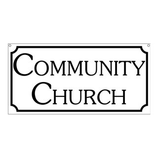 Community Church Sign, Aluminum Religious Church Prayer, 6"x12 ...