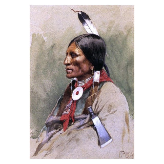 Henry F Farney Indian Portrait 18"x27" Premium Canvas Print ...
