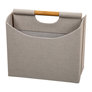 Modern and Sleek Two-Compartment Magazine Storage Bin with Bamboo ...