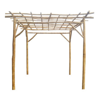 Teak Log Wood Pergola - Rustic - Pergolas - by Master Garden Products ...