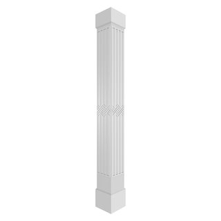 Craftsman Classic Square Non-Tapered Cedar Park Fretwork Column, 8"Wx8 ...