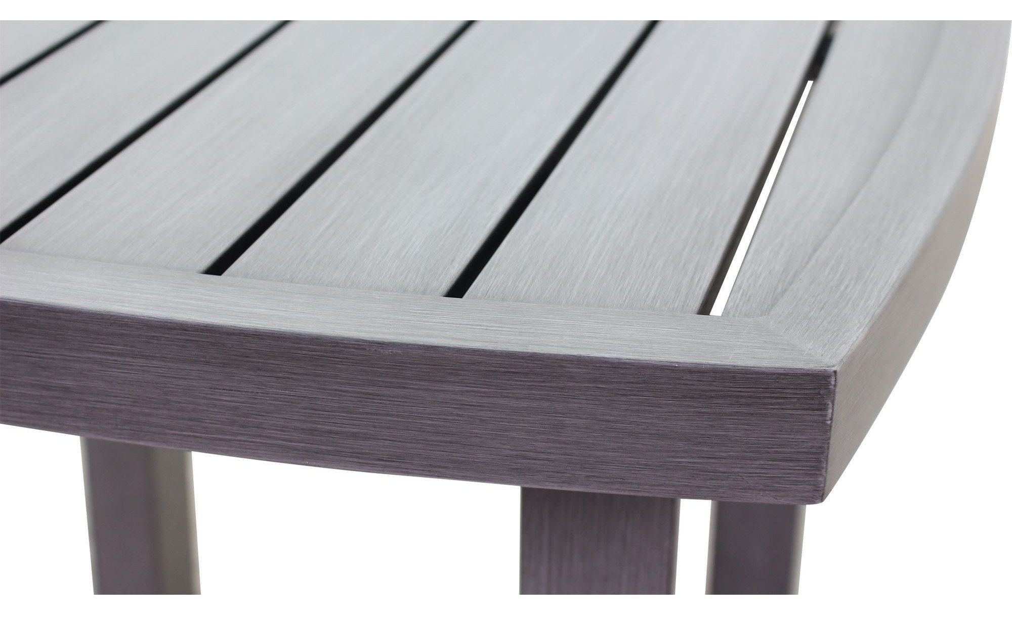 Courtyard Casual Cabo Gray Aluminum 54" Round Dining Table ...