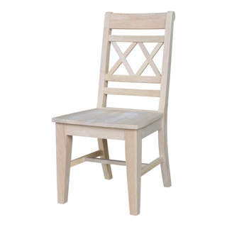Canyon Collection Set of Two Double X- Back Chairs - Transitional ...