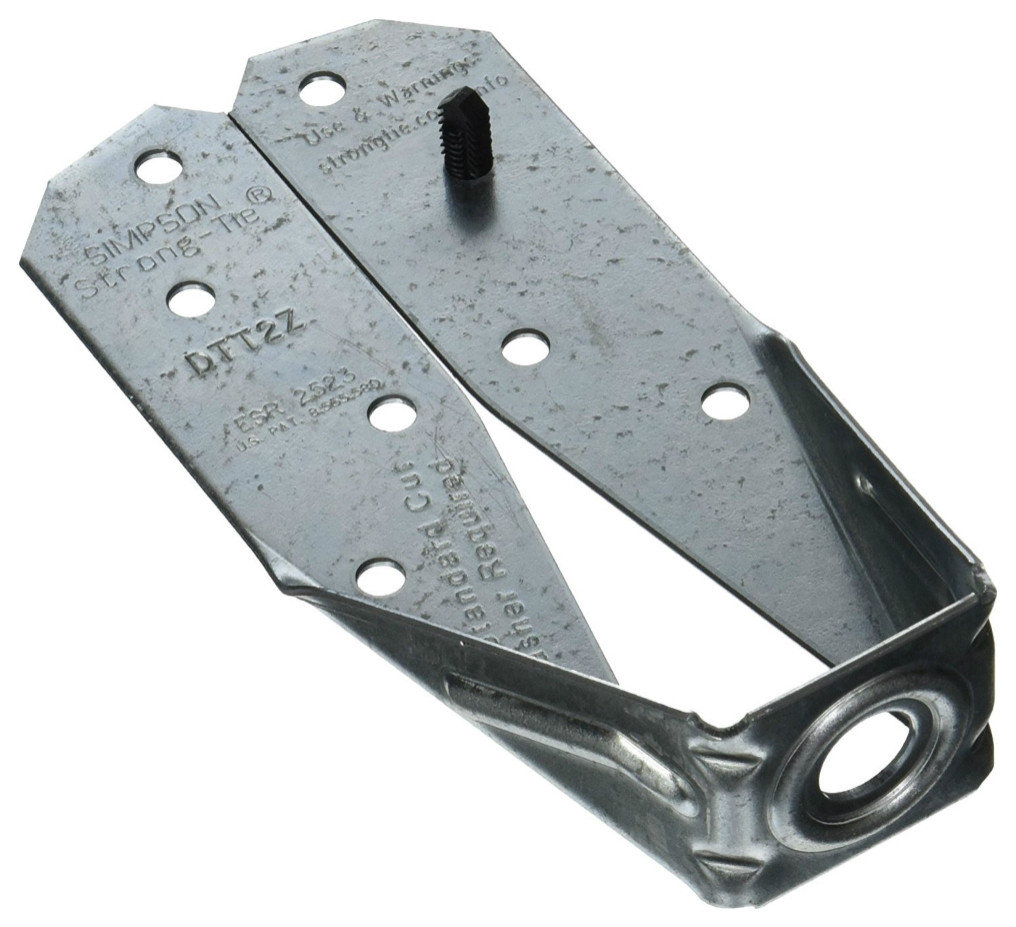 Simpson Strong-Tie DTT2Z Deck Tension Tie with Zmax & 1.5" Screws ...