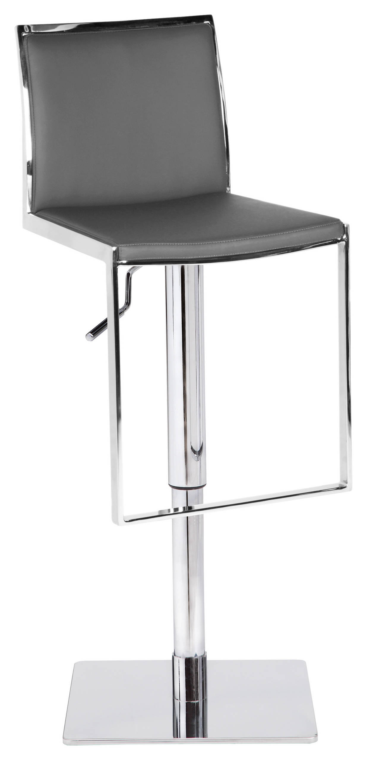 Zelda Leather Adjustable Bar Stool - Modern - Bar Stools And Counter ...