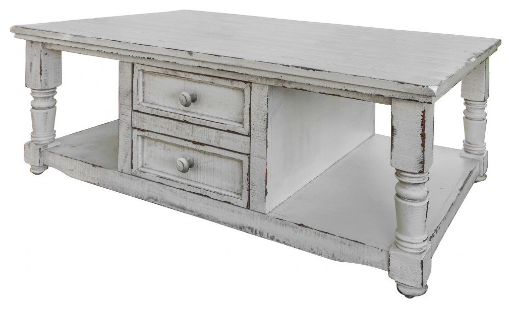 Stonegate Solid Wood Coffee Table - White - French Country - Coffee ...