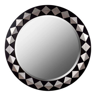 Kenroy Home Rhombus Wall Mirror, Espresso with Silver - 61017 ...