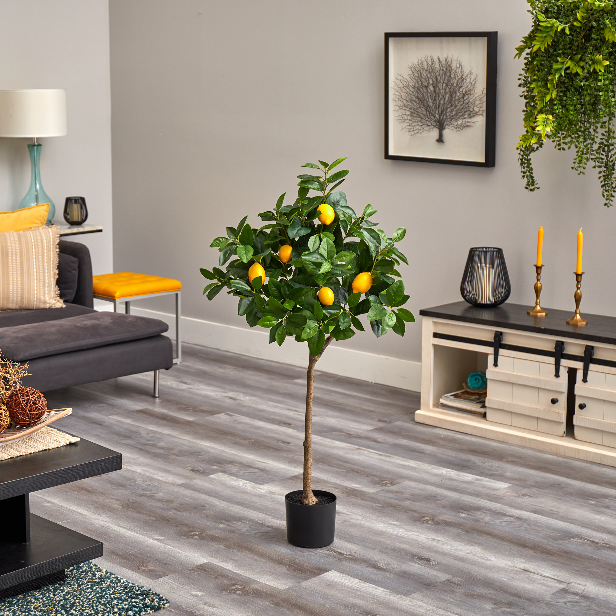 4' Lemon Artificial Tree - Modern - Artificial Plants And Trees - by ...