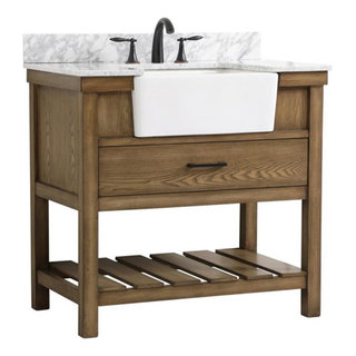 Elegant Decor Clement 36" Single Bathroom Vanity with Backsplash in ...