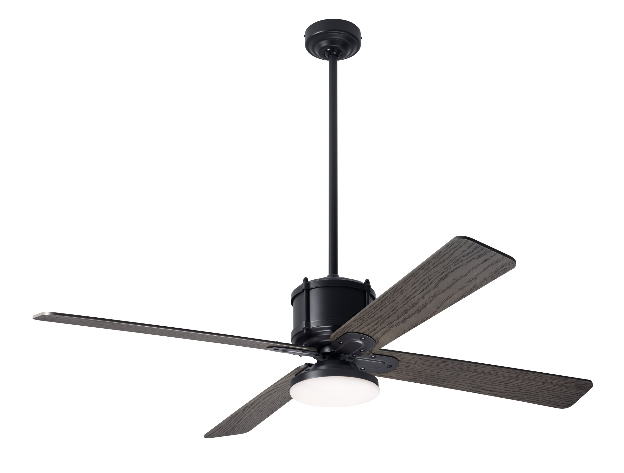 Industry DC Fan, Dark Bronze Finish, 50" Graywash Blades, 20W LED Open ...