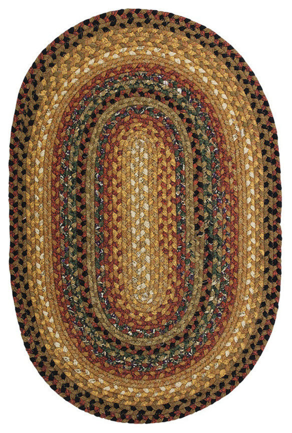 Homespice Decor Peppercorn Cotton Braided Rug (Oval), 20" x 30 ...