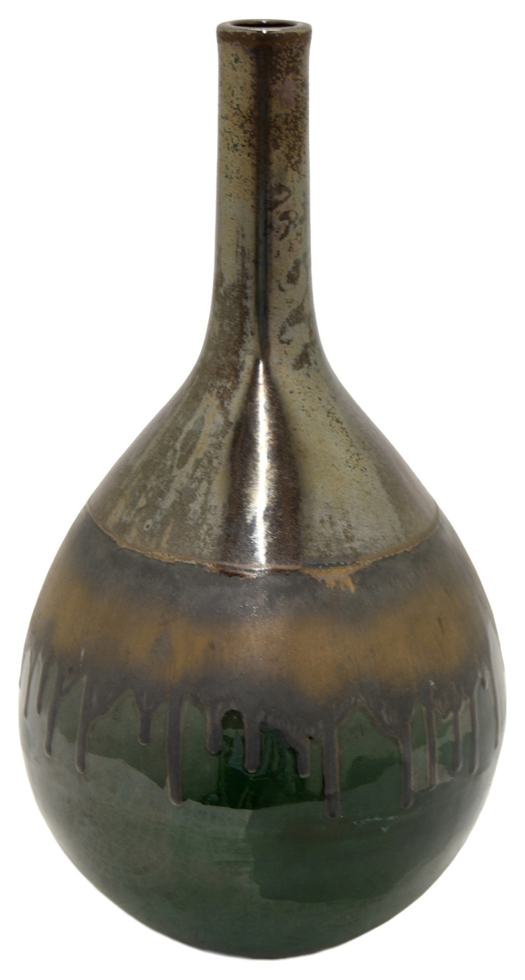 Plutus Brands Ceramic Vase, Green Porcelain - Contemporary - Vases - by ...