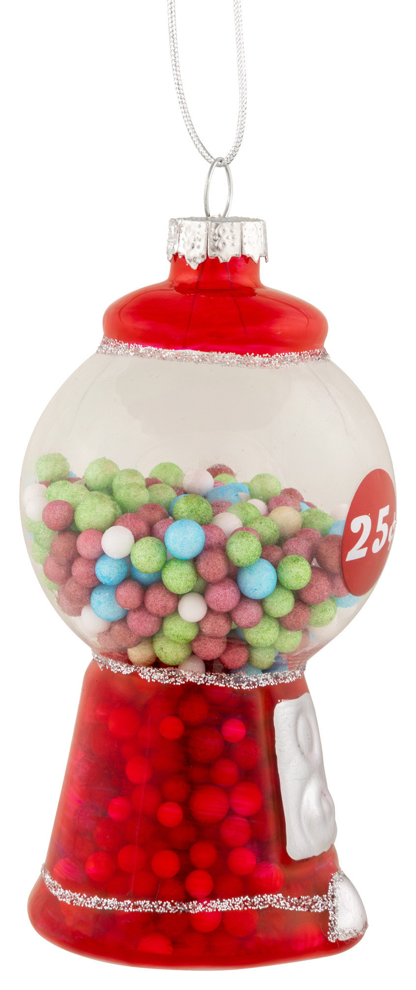 4" Retro Gumball Machine Glass Christmas Ornament - Modern - Christmas ...