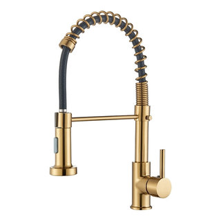 Pull Down Spring Spout Kitchen Faucet - Contemporary - Kitchen Faucets ...