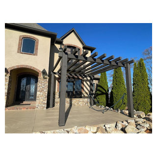 Luxury Front Entry Home Pergola In Highland Lakes - Eclectic - Entry ...