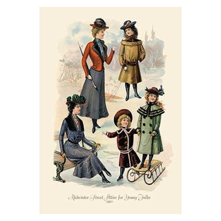 Midwinter Street Attire for Young Folks, 20" x 30" - Traditional ...