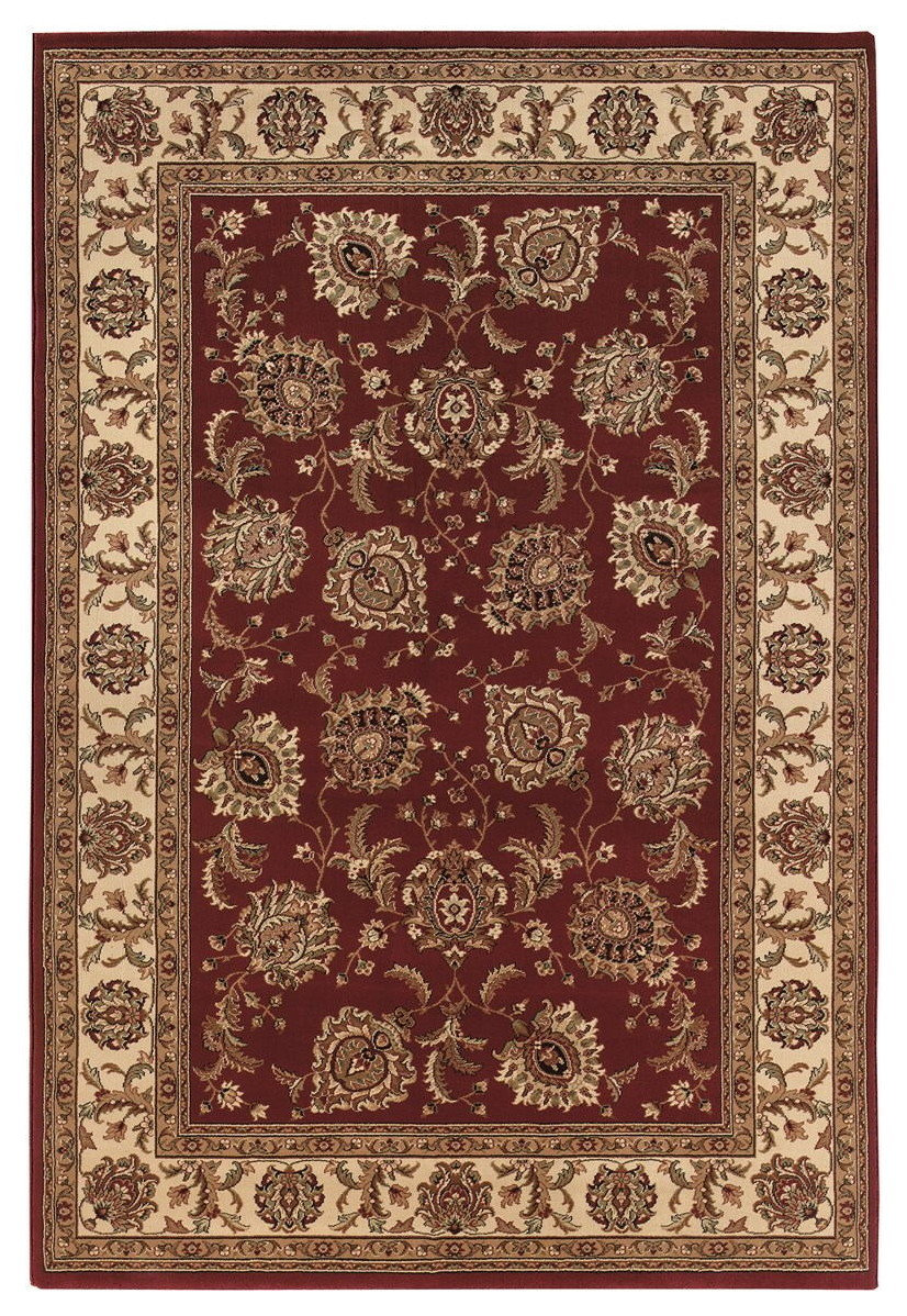 Aiden Traditional Vintage Inspired Red/Ivory Rug, 8' - Traditional ...