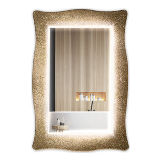 Chia Luxury Crystal Single Vanity Mirror - Contemporary - Bathroom ...