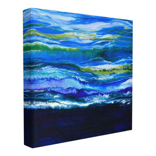 Acrylic Resin Waves Water Ocean Abstract Framed Giclee Texturized Art ...
