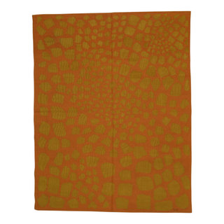 Rust Contemporary Modern Modern Flat Weave Area Rug, 6'x8 ...