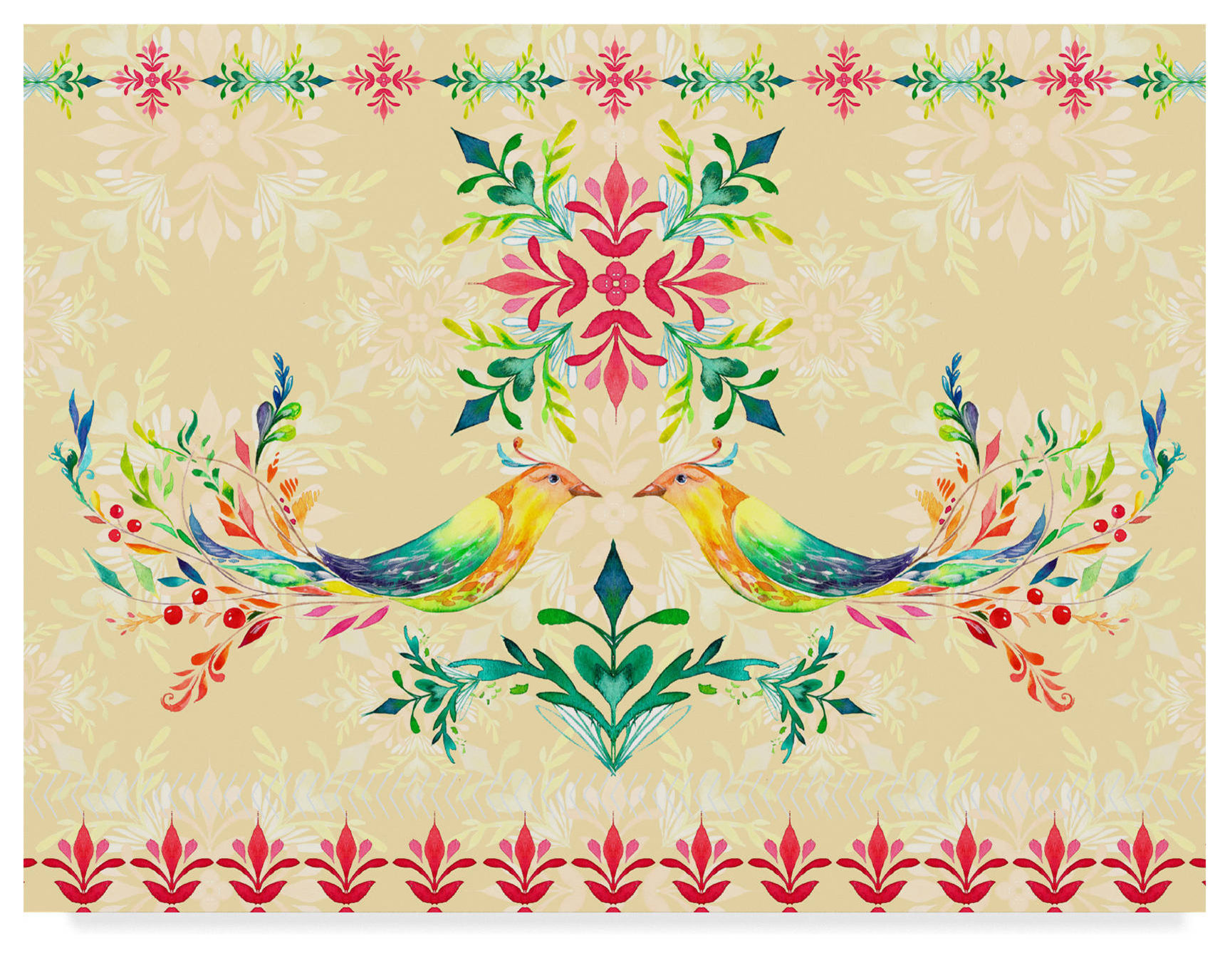 "Colorful Birds I" by Irina Trzaskos Studio, Canvas Art, 19"x14 ...