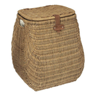 Wicker Hamper With Liner, 2 Load Capacity - Tropical - Hampers - by ...