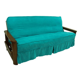 Solid Microsuede 8 to 9" Full Futon Slipcover - Contemporary - Futon ...