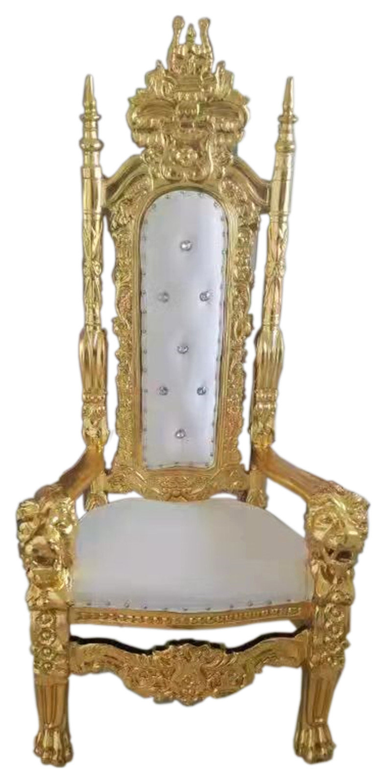 Infinity 68.9" Gold Framed High Back Chair - Victorian - Armchairs And ...
