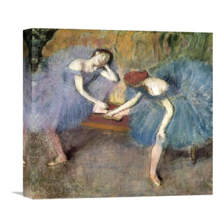 "Two Dancers Resting, c" Artwork, 16" x 14", 16" x 14.88" - Traditional ...