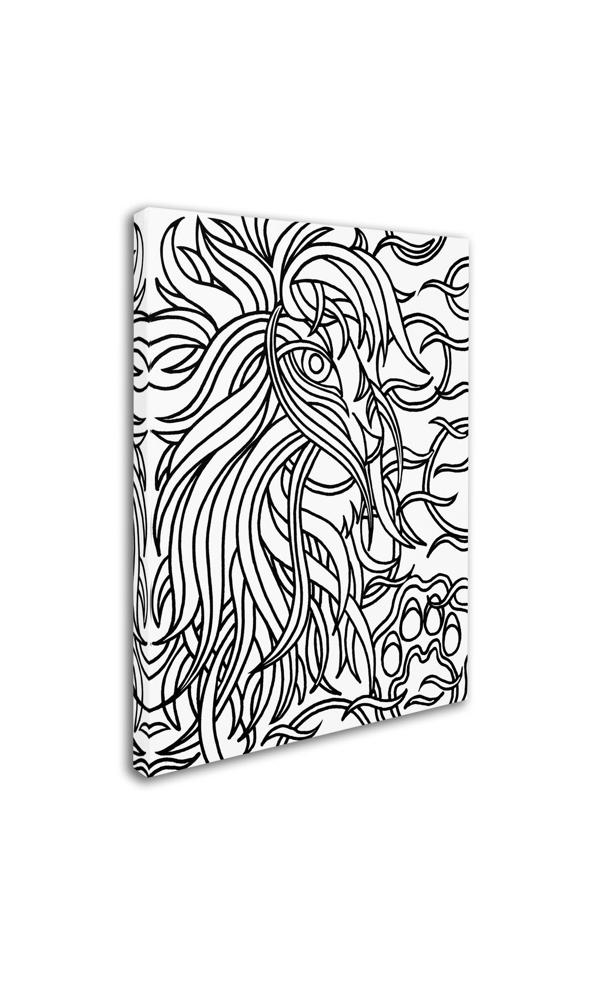 Kathy G. Ahrens 'Lester the Lion' Canvas Art, 47"x35 - Contemporary ...