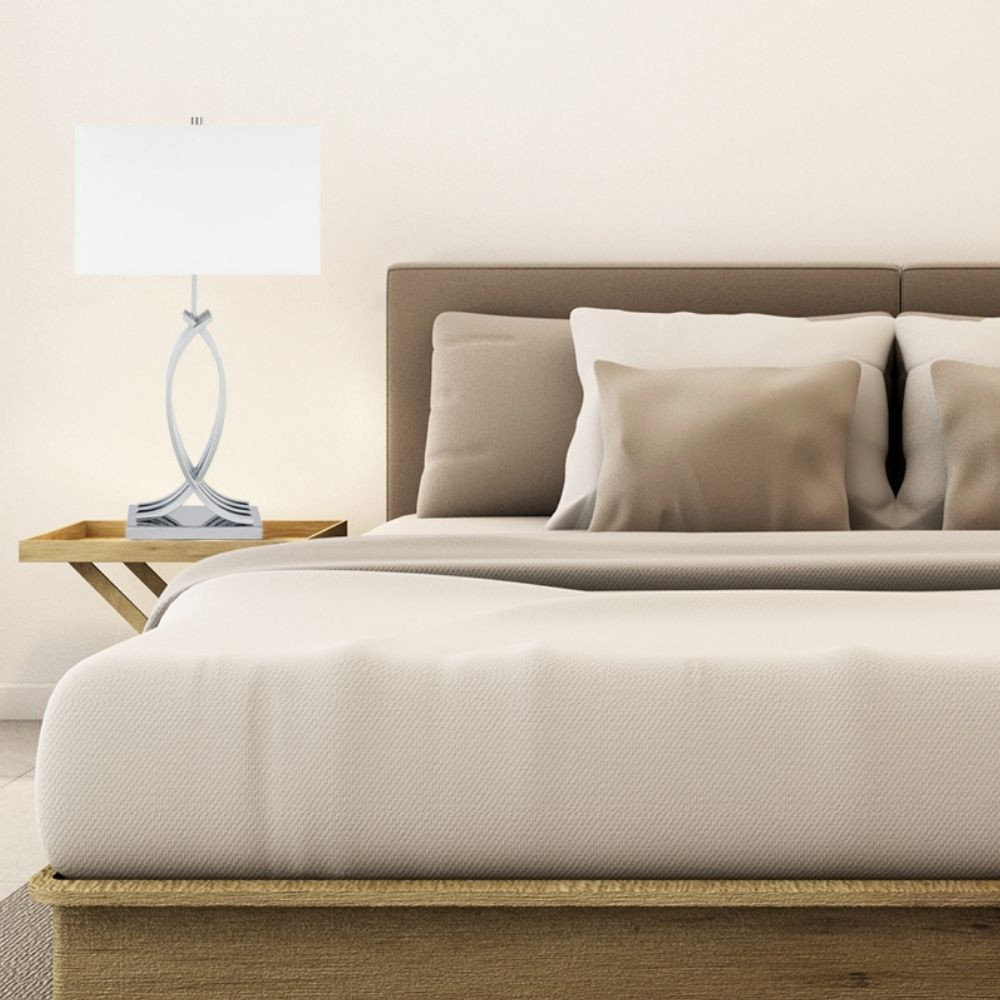 Unity in Chrome LED Table Lamp with USB Charger - Contemporary - Table ...