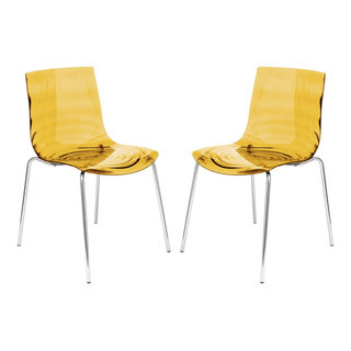 Leisuremod Astor Water Ripple Design Dining Chair Set Of 2 Ac20Or2 ...