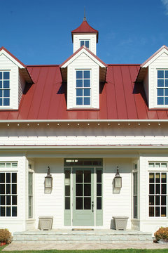 Exterior color matching red roof