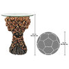 Table of Roses Glass, Topped Sculptural Table - Traditional - Side ...