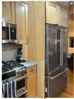 Fridge sticks out way too far