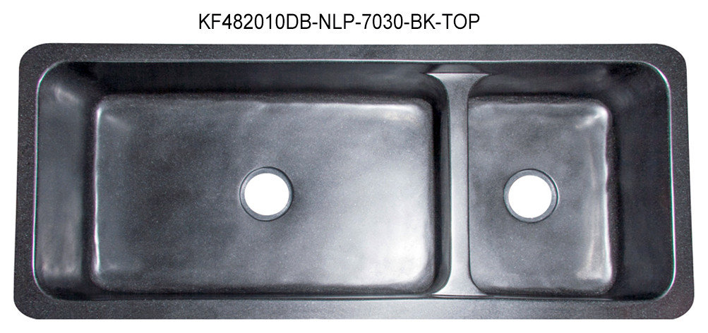 48" Farmhouse Kitchen Sinks, Double Bowl, Reversible - Contemporary ...