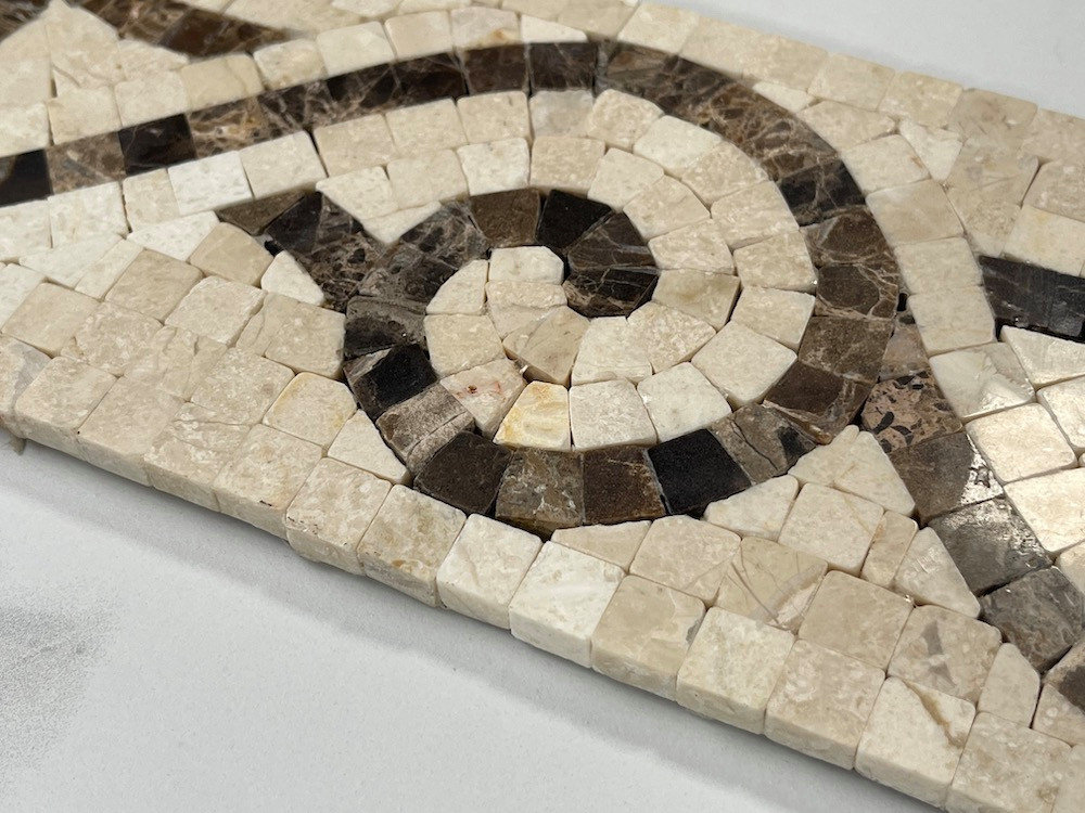 Marble Mosaic Border Bathroom Listello Tile Vine Crema 4x12 Polished, 1 ...